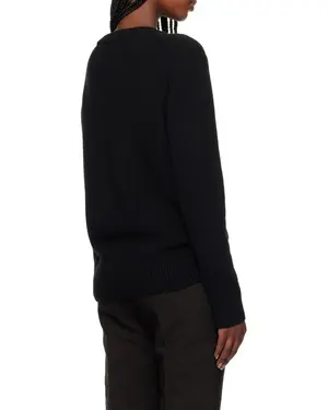 Burberry Equestrian Knight Intarsia-knit Crewneck Jumper - Black