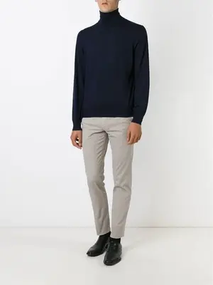 Brunello Cucinelli Long Sleeve Turtleneck Jumper - Blue