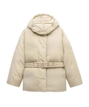 Acne Studios Belted Padded Hooded Jacket