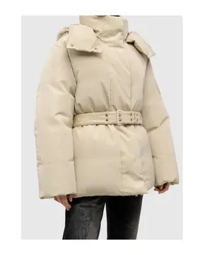 Acne Studios Belted Padded Hooded Jacket