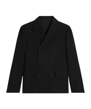 Celine Tailored Jacket In Wool Gabardine - Black