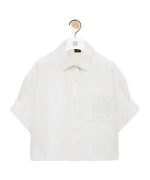 Loewe Anagram Embroidered Relaxed Fit Shirt - White