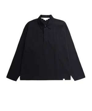 Norse Projects Long-sleeved Polo Shirt - Black