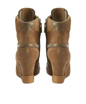 GIUSEPPE ZANOTTI Signature Detailed Top Wedge Sneakers - Brown