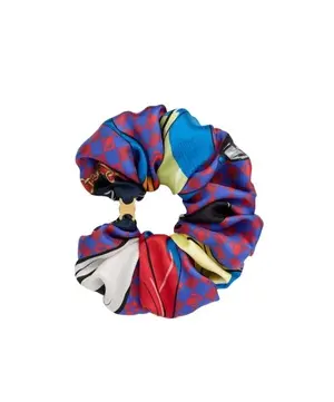 Celine Silk And Steel Tassels Scrunchy