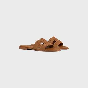 Celine Marina Triomphe Mule In Suede Calfskin