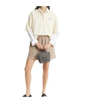 Maison Kitsuné Oversized Polo Shirt With Embroidered Logo