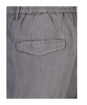 Peserico Grey Casual Pants With Drawstring Waist