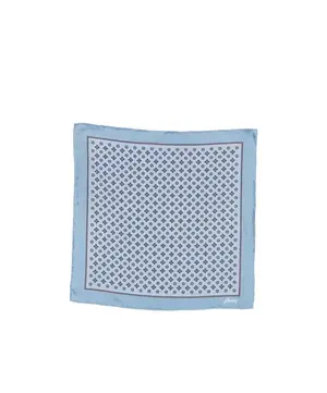 Brioni Printed Pocket Square - Blue