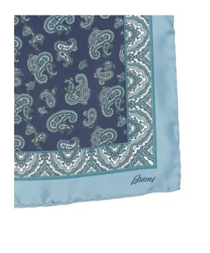 Brioni Printed Pocket Square