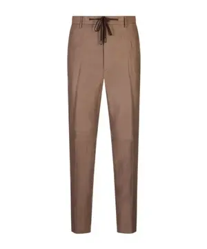 Peserico Tailored Trousers With Drawstring Waist - Brown
