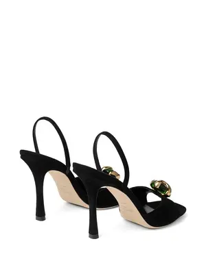 JIMMY CHOO Square-toe High-heeled Sandals