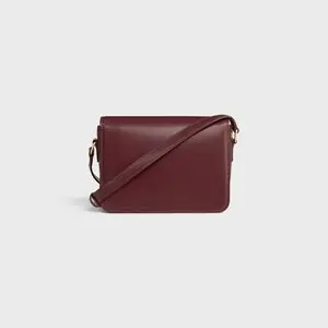 Celine Teen Triomphe Bag In Shiny Calfskin - Red