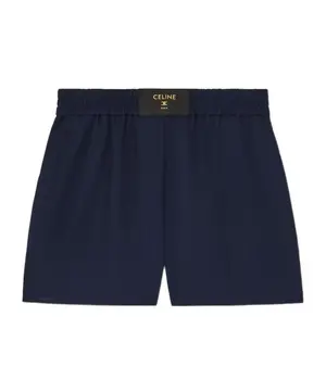 Celine Wool Twill Shorts - Ink