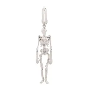 Alexander McQueen Skeleton Drop Earrings - Silver