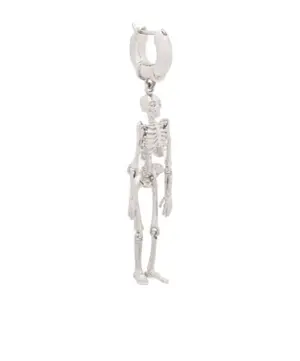 Alexander McQueen Skeleton Pendant Hoop Earring