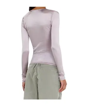 DIESEL® Oval D Scoop-neck Long Sleeve Top