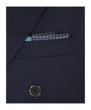 Brioni Sky And Midnight Micro Motif Silk Pocket Square - Blue
