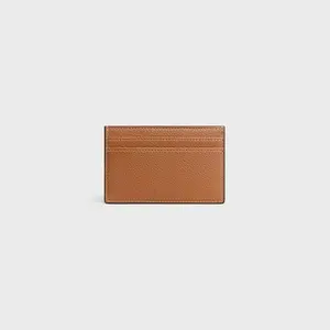 Celine Medium Card Holder In Grained Supple Calfskin