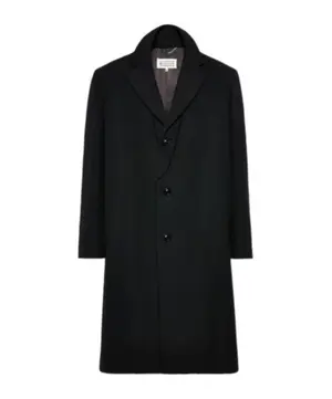 MAISON MARGIELA Long-sleeved Single-breasted Coat - Black
