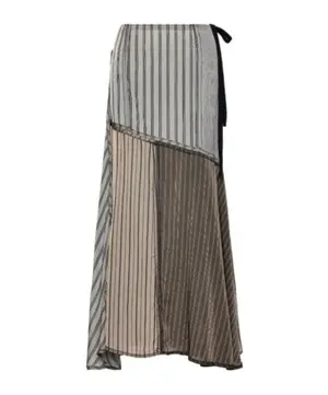 MAISON MARGIELA Maison Margiela Asymmetric Striped Maxi Skirt Multicolor