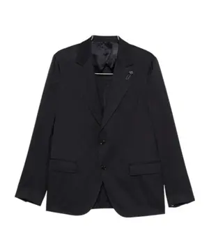 LARDINI Single-breasted Cotton Suit - Black