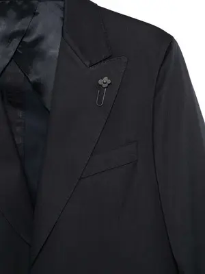 LARDINI Single-breasted Cotton Suit - Black