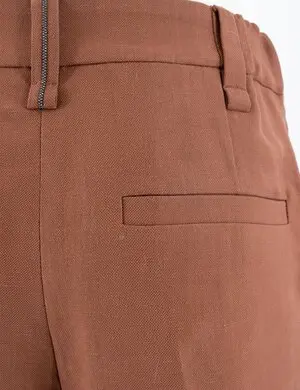 Brunello Cucinelli Fluid Twill Cigarette Trousers - Brown