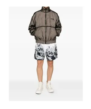 Versace Logo-print Zip-up Jacket
