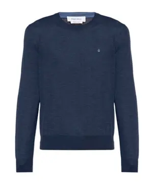 Alexander McQueen Crewneck Knitted Sweater - Blue