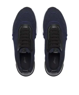 Brioni Knit Lace-up Sneakers