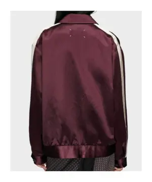 MAISON MARGIELA Striped Satin Bomber Jacket