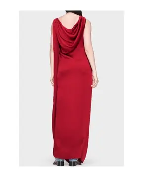 MAISON MARGIELA Sleeveless Draped Satin Maxi Dress