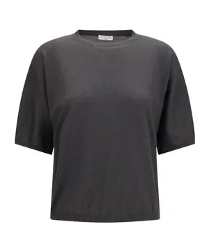 Brunello Cucinelli Short Sleeve Round Neck T-shirt - Black