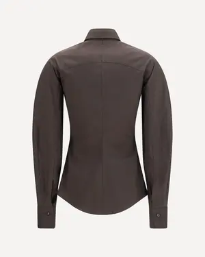 Brunello Cucinelli Tie-detailed Puff Sleeve Shirt - C8705