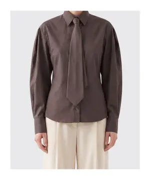 Brunello Cucinelli Tie-detailed Puff Sleeve Shirt - C8705