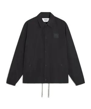 Maison Kitsuné Logo Print Coach Jacket - Black
