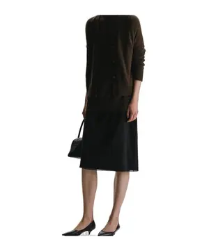 THE ROW Ivera Elasticated-waistband Midi Skirt - Black