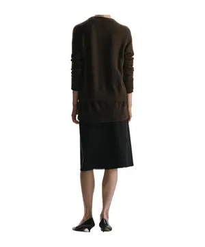 THE ROW Ivera Elasticated-waistband Midi Skirt - Black