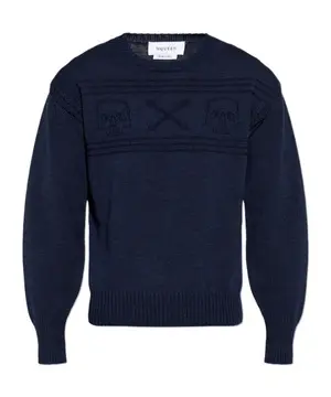 Alexander McQueen Skull Motif Crew Neck Sweater - Black