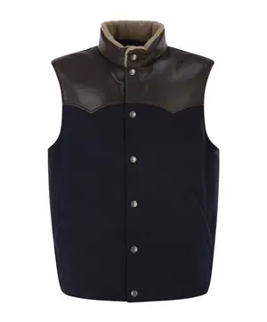 Brunello Cucinelli Sleeveless Down Vest With High Collar