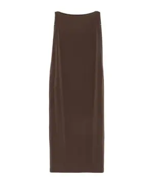 Issey Miyake Sleeveless Boat Neck Dress - Green