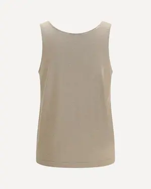 Brunello Cucinelli Metallic Knit Sleeveless Top