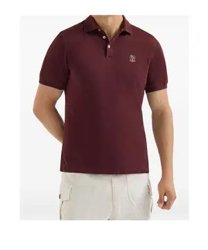 Brunello Cucinelli Cotton-piqué Polo Shirt With Logo