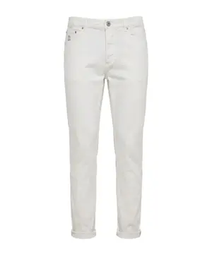 Brunello Cucinelli Belt Loop Jeans - White