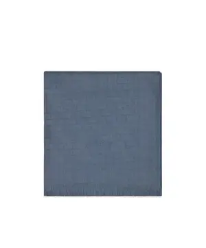 Brioni Steel Wool, Cashmere And Silk Jacquard Trama Motif Scarf - Blue