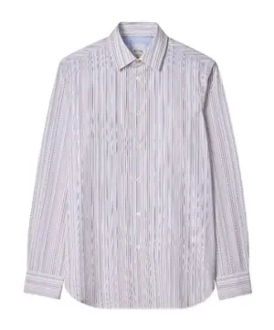 Paul Smith Regular-fit 'signature Stripe' Cotton Shirt - White