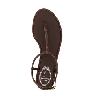 Rene Caovilla Diana Embellished Strappy Sandals - Black