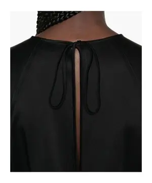 Stella McCartney Asymmetrical Crew Neck Top With Back Tie Detail - Black