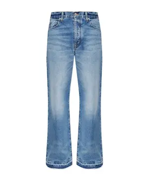 GALLERY DEPT. Wide-leg Jeans With White Embroidery - Blue